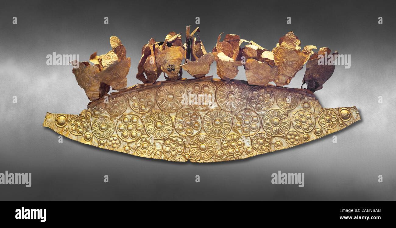 Mycenaean Gold diadem from Grave III, 'Grave of a Women', Grave Circle ...