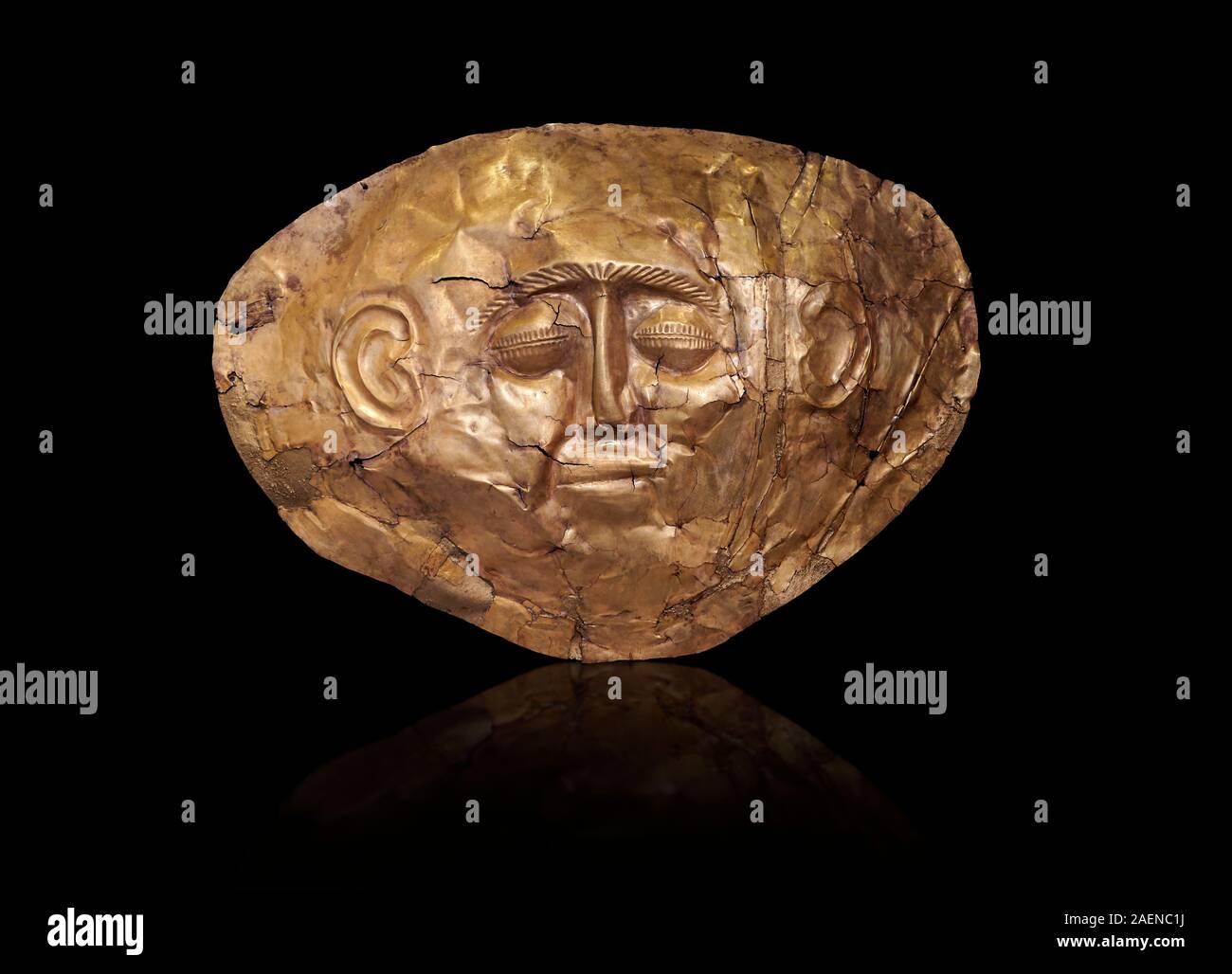 Mycenaean gold death mask hi-res stock photography and images - Alamy