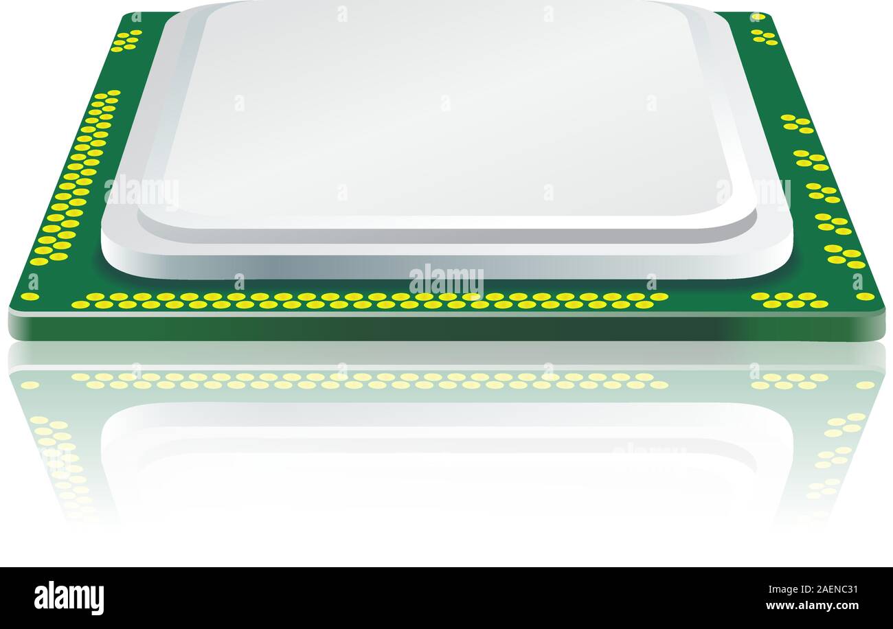 Modern processor with reflection Stock Vector Image & Art - Alamy