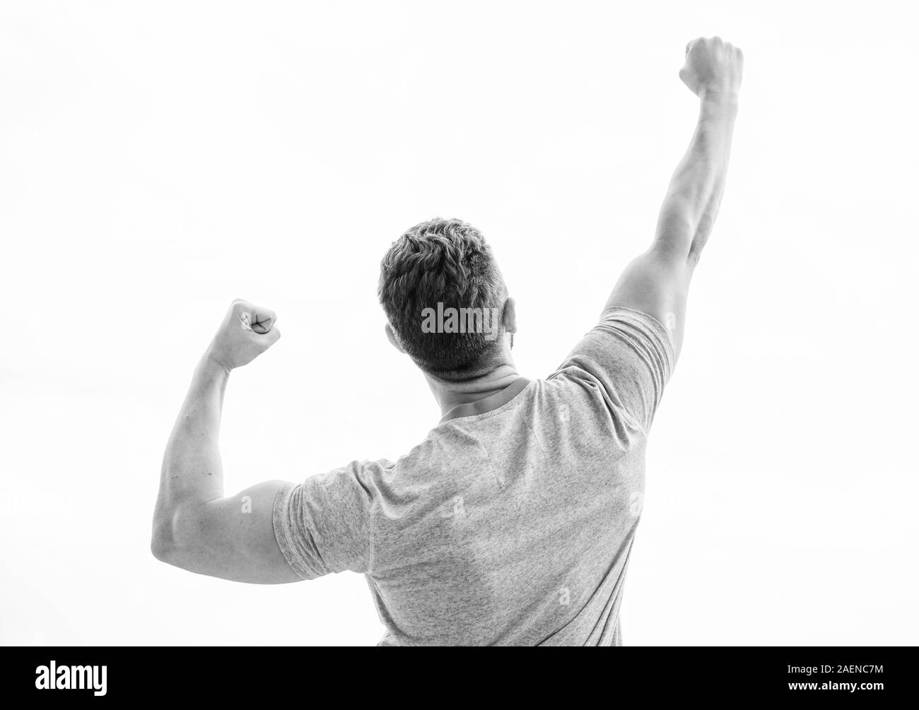 Successful athlete. Victory and success. Champion winner. Future ...