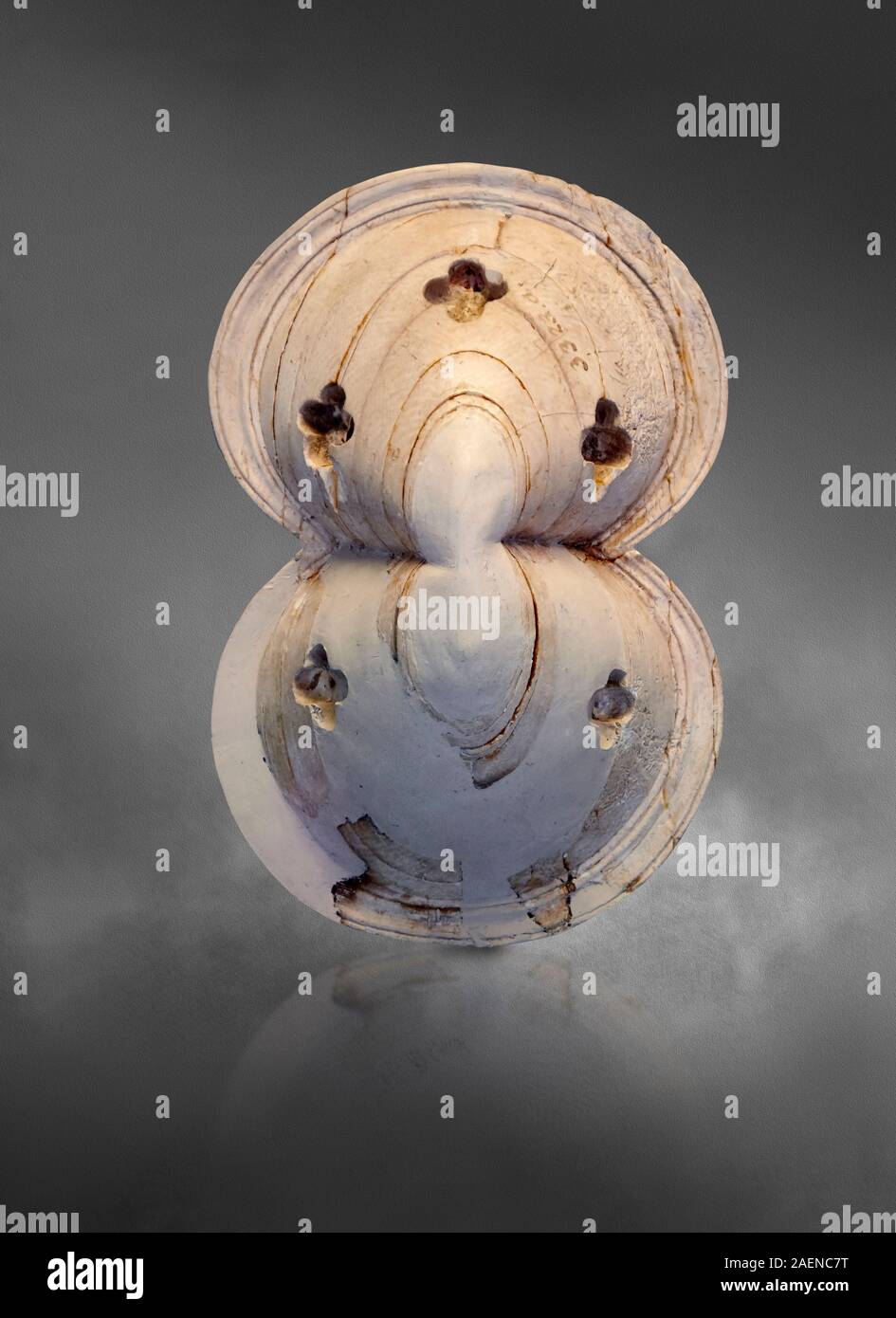 Mycenaean ivory figure of eight shield from the Palace workshops of ...