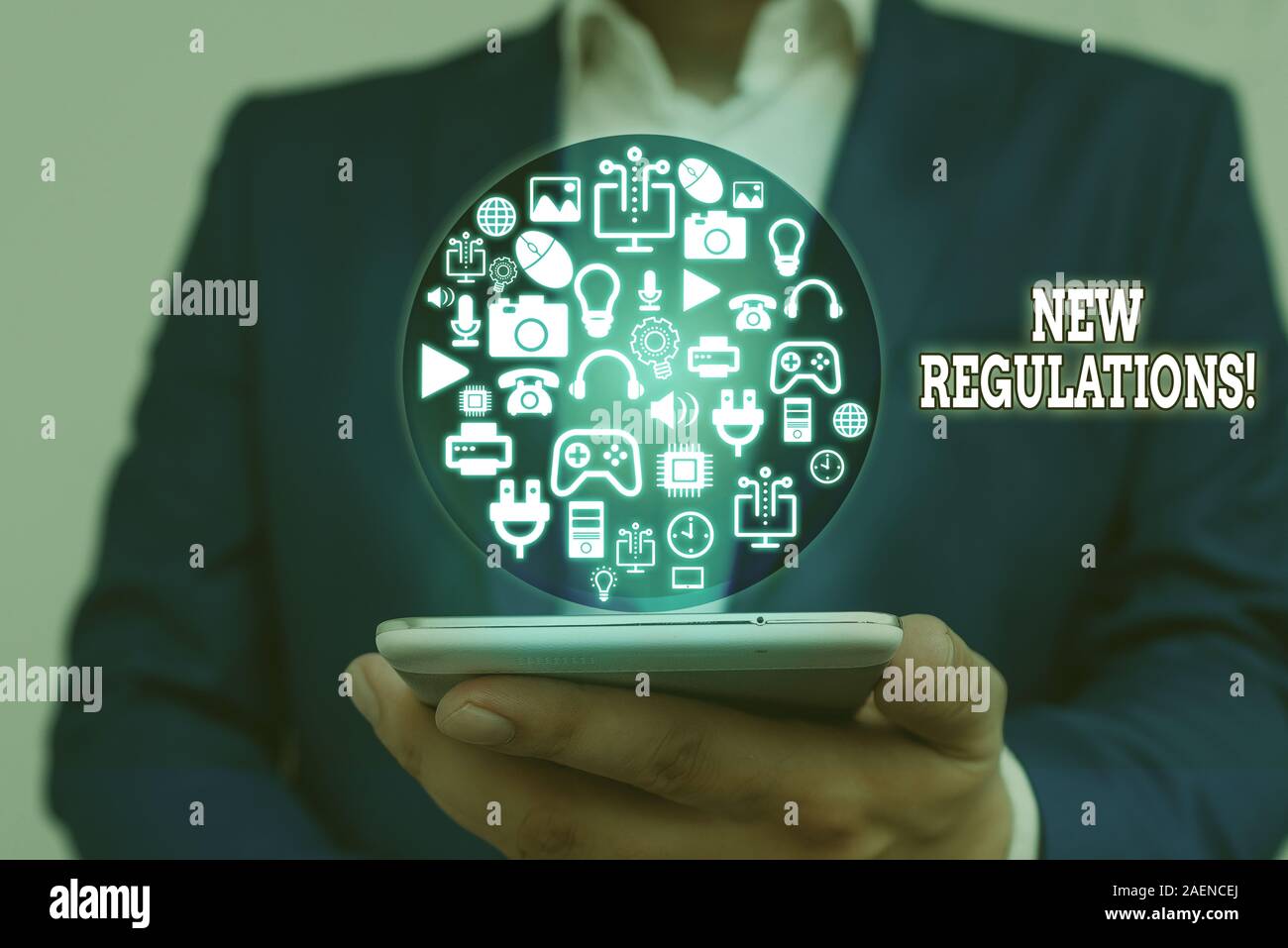 Handwriting text New Regulations. Conceptual photo rules made ...