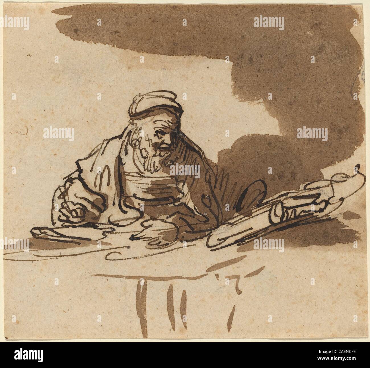 Style of Rembrandt van Rijn, An Old Scholar at His Desk, An Old Scholar ...