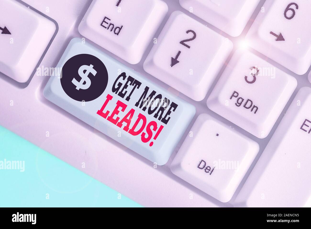 Writing note showing Get More Leads. Business concept for initiation ...