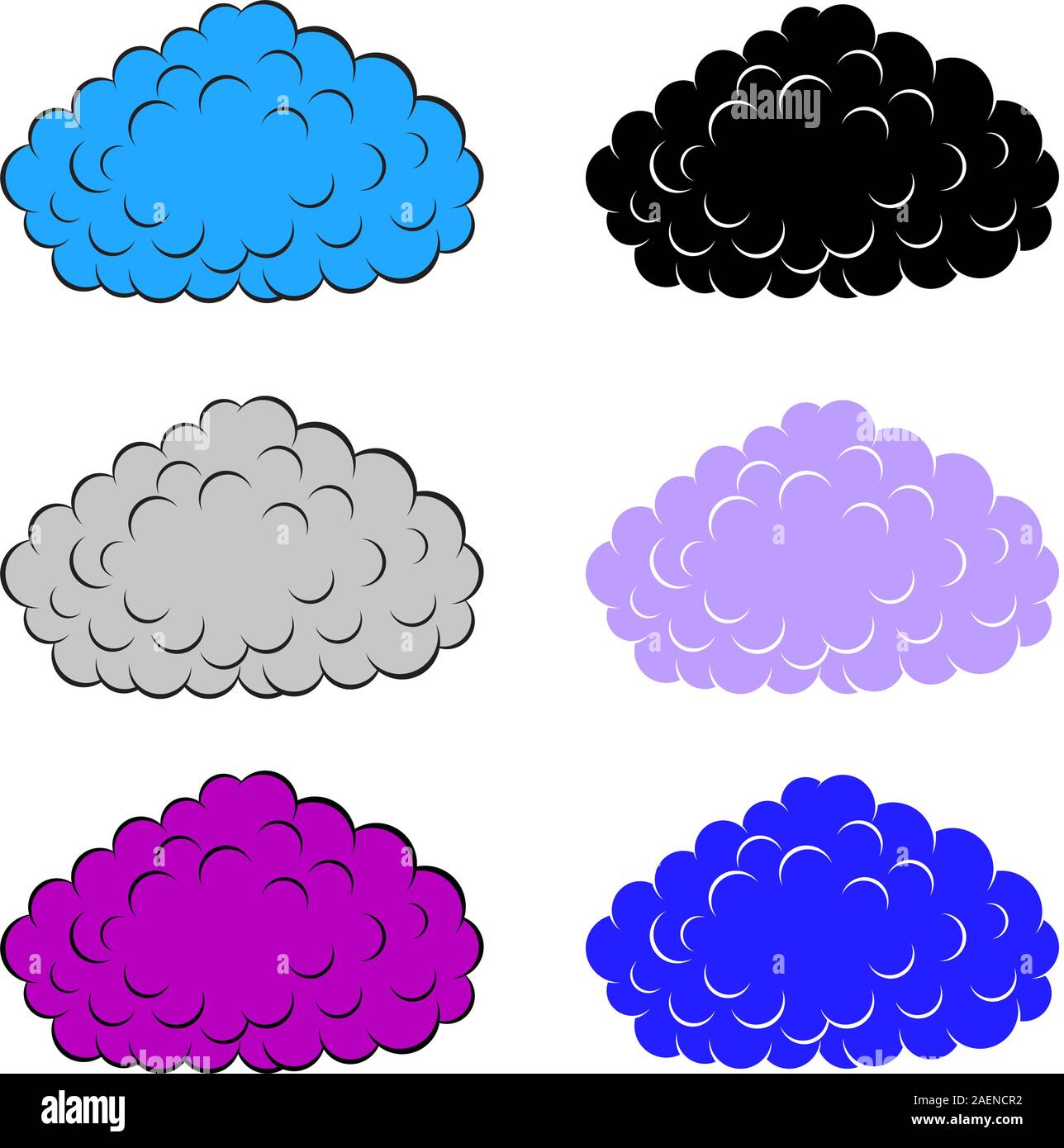Set of colorful clouds, vector illustration Stock Vector Image & Art ...