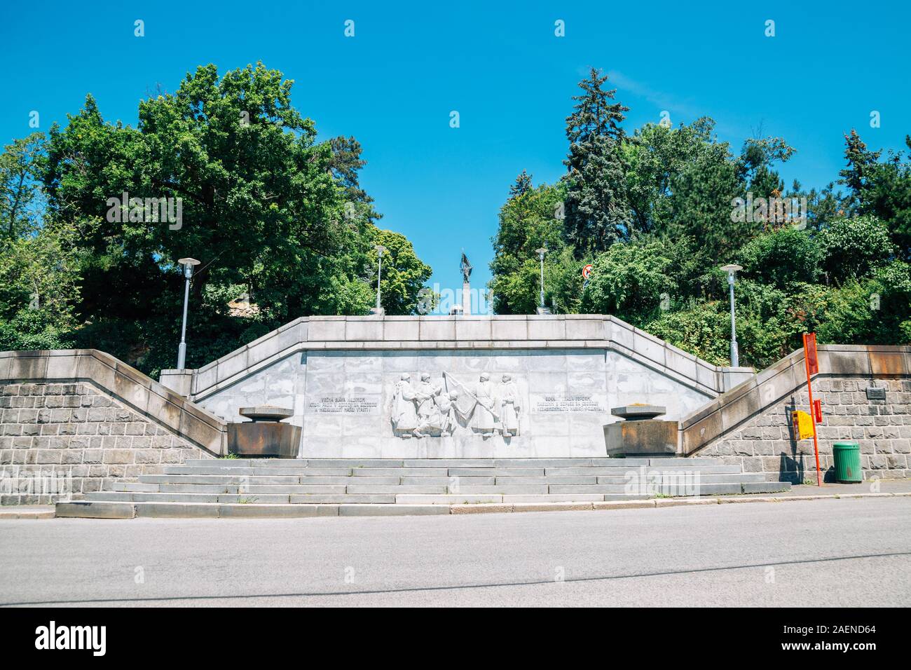 Bratislava, Slovakia - June 24, 2019 : Slavin memorial monument and ...