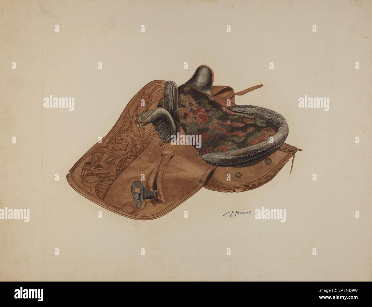 Sydney Roberts, Side Saddle, c 1941, Side Saddle; c. 1941 Stock Photo ...