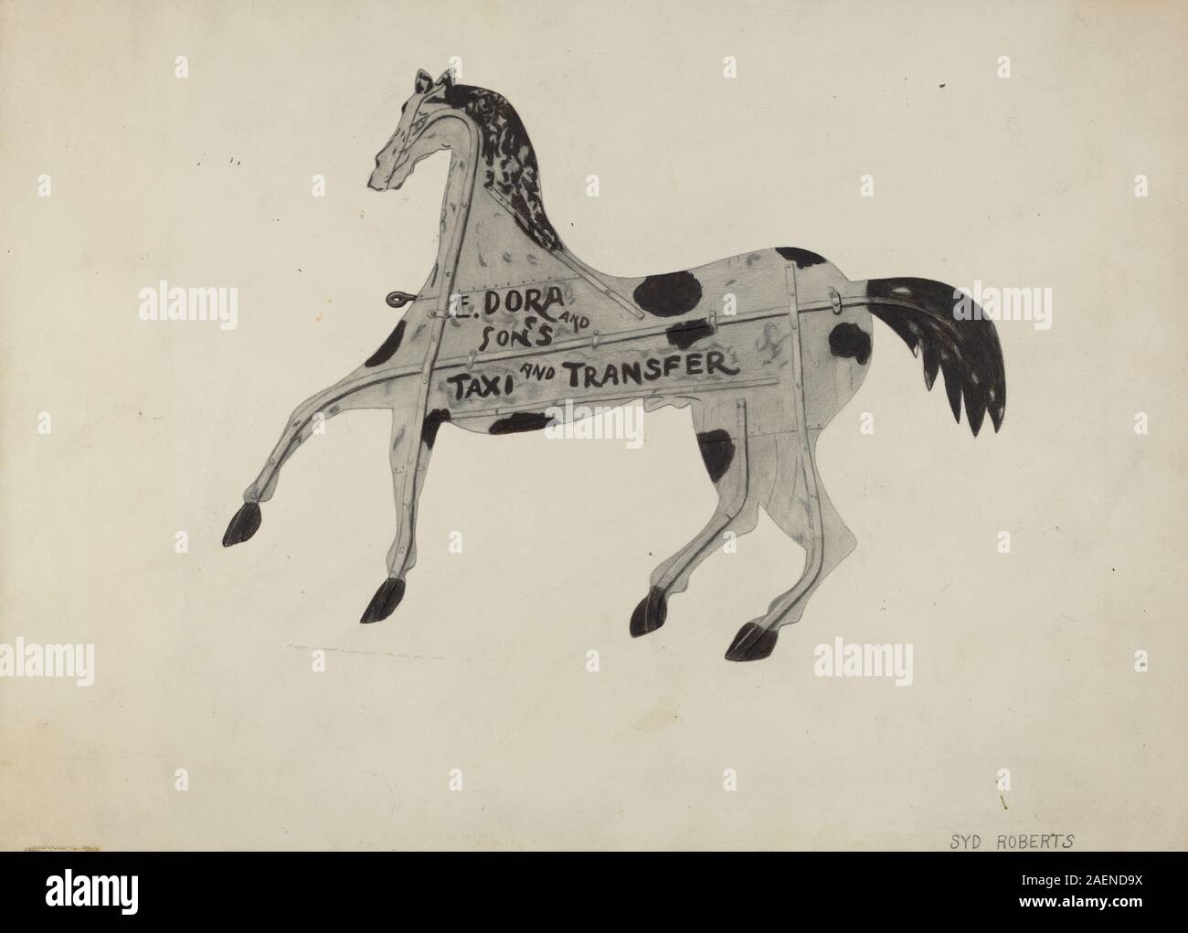 Sydney Roberts, Livery Stable Sign, c 1938, Livery Stable Sign; c. 1938 ...