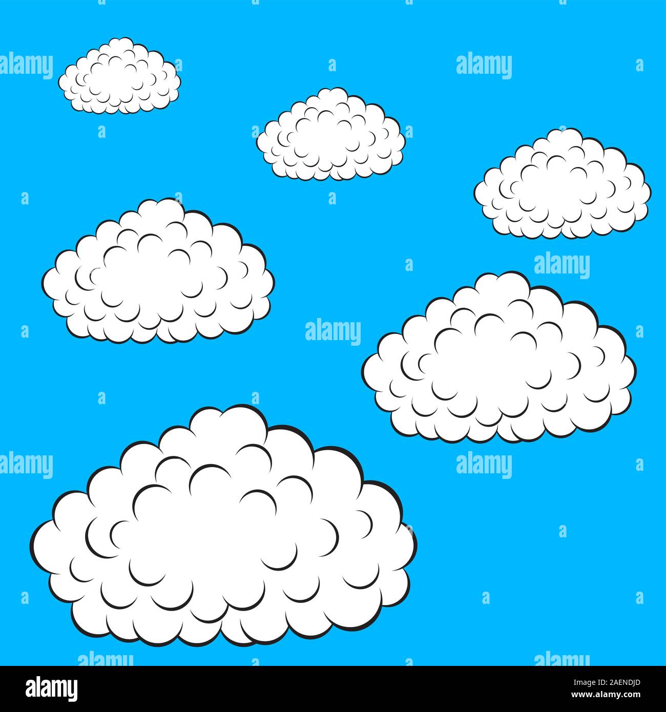 Set of colorful clouds, vector illustration Stock Vector Image & Art ...