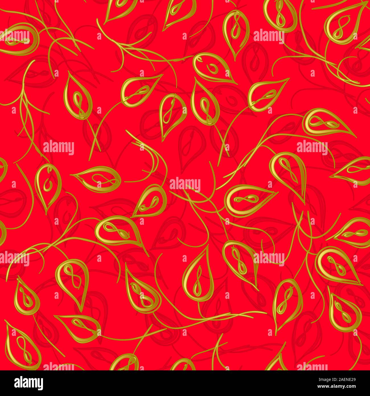 Wallpaper with curling leaves of a plant Stock Vector Image & Art - Alamy