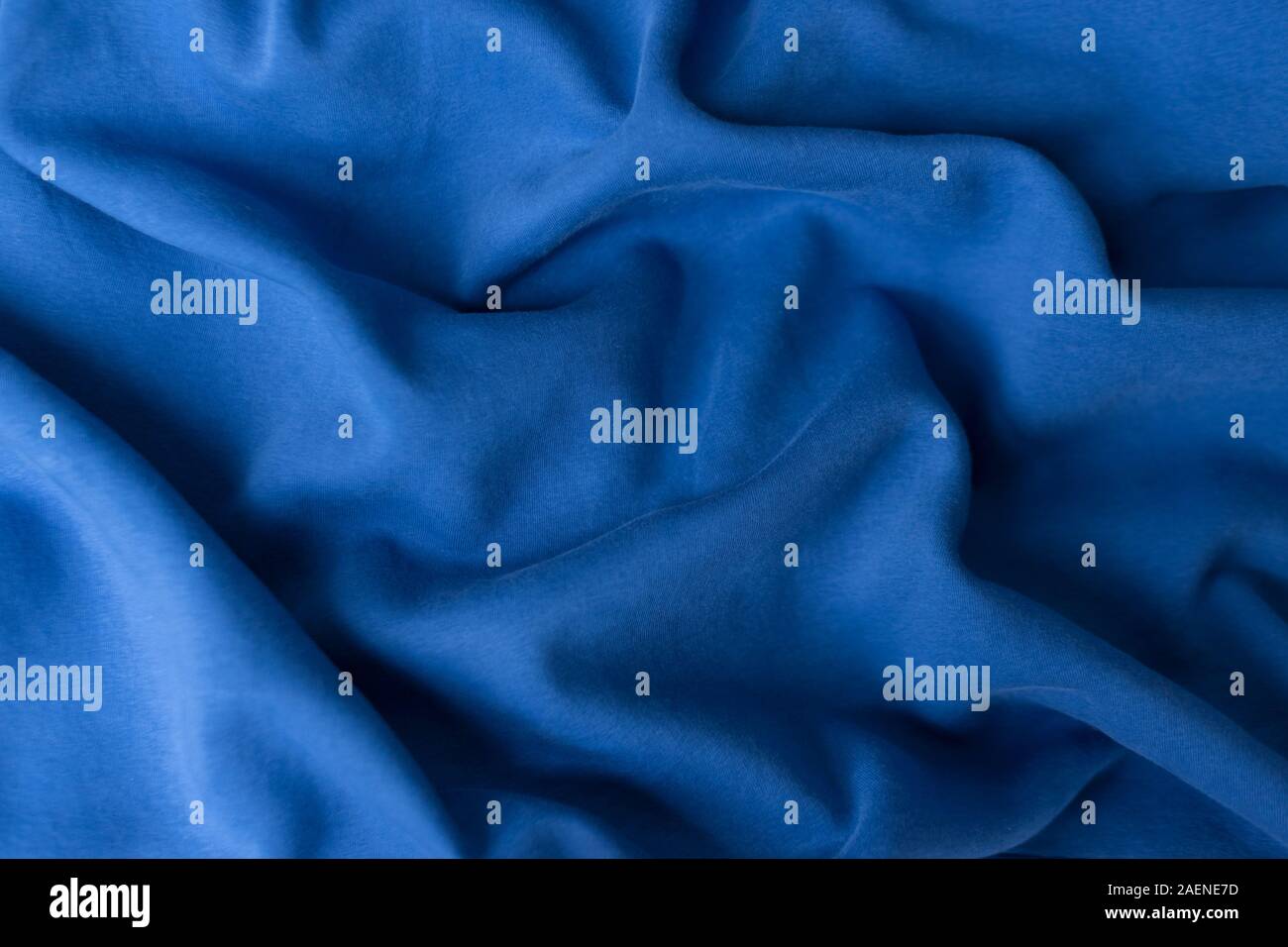 Blue fabric texture background. Textile cloth colored in trend classic ...