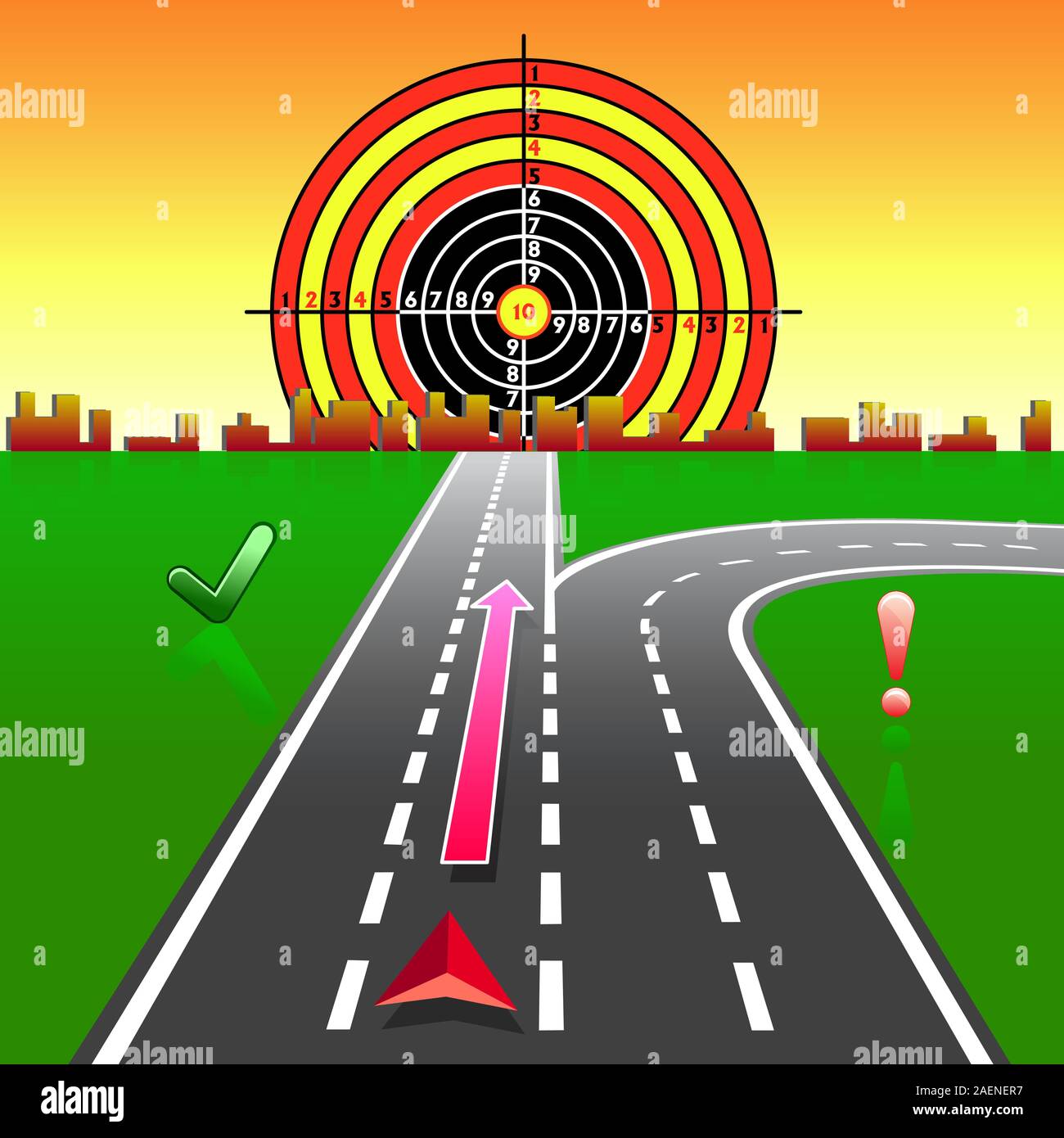 Toward road Stock Vector Images - Alamy