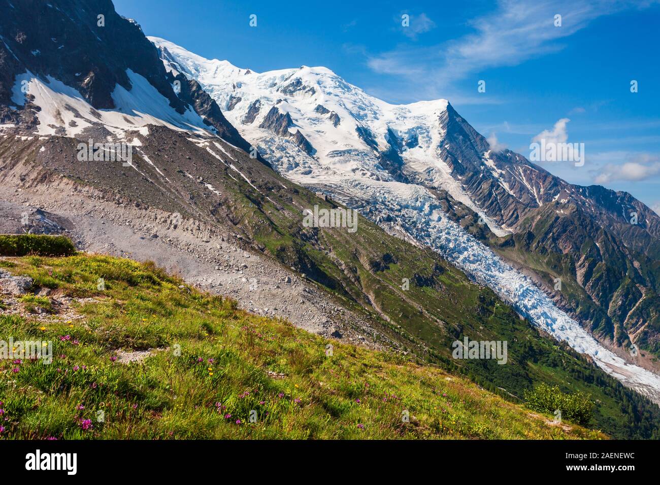 Mont Blanc or Monte Bianco meaning White Mountain is the highest ...