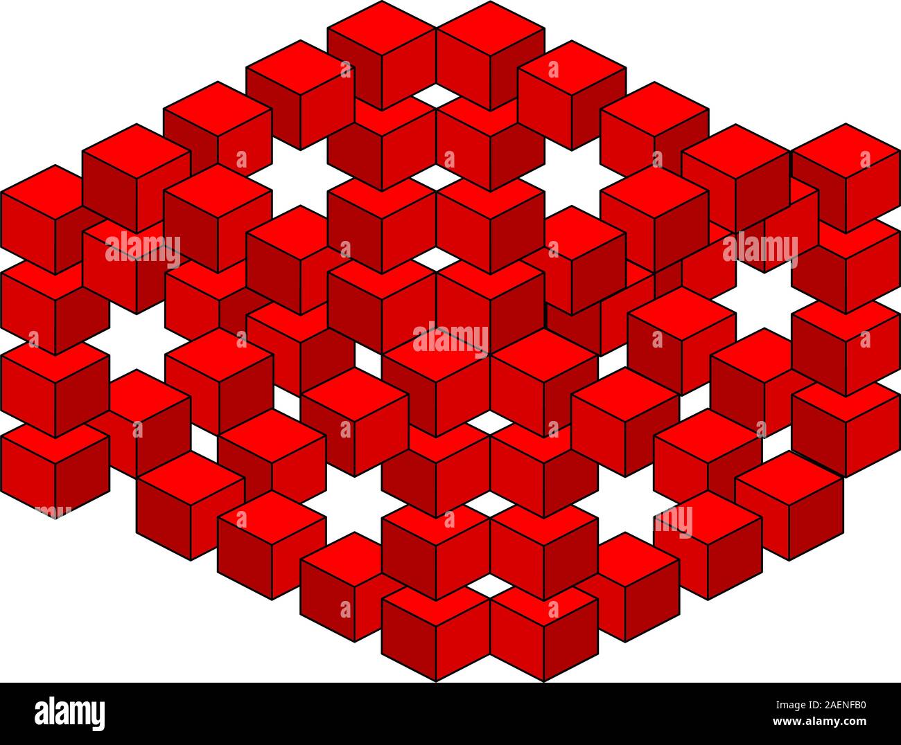 Impossible cube shape optical Cut Out Stock Images & Pictures - Alamy