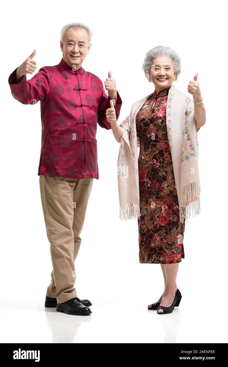 Hand thumbs up senior Cut Out Stock Images & Pictures - Alamy