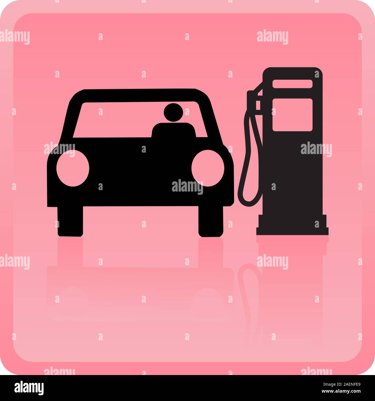 Icon of the car refueling with gasoline Stock Vector Image & Art - Alamy