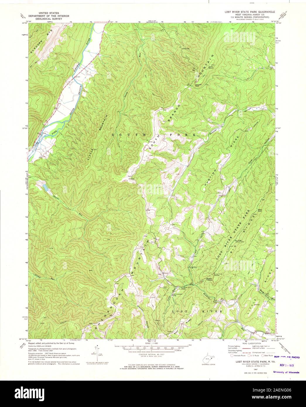 WV Lost River State Park 700964 1967 24000 Stock Photo - Alamy