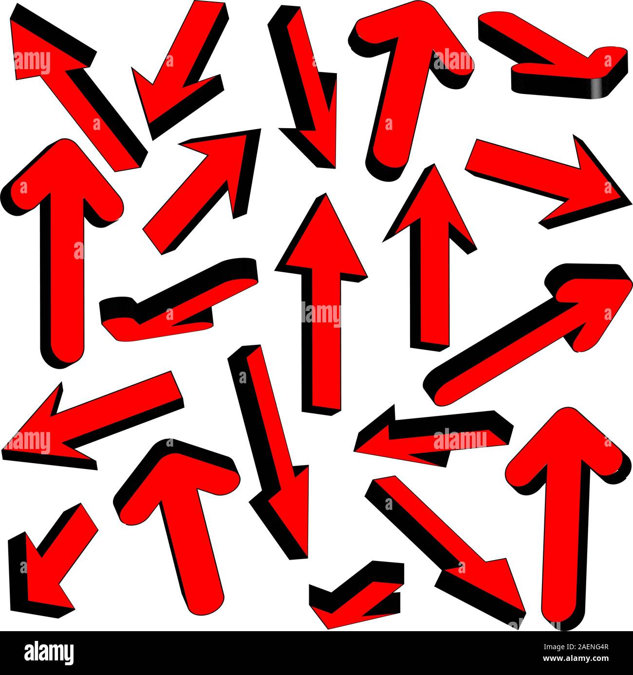 Vector set of red arrows Stock Vector Image & Art - Alamy