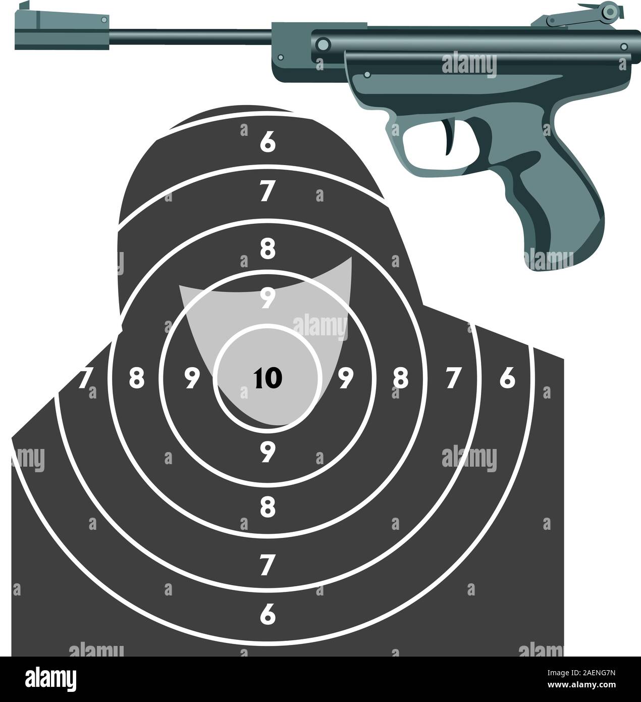 firearm, the gun against the target. vector Stock Vector Image & Art ...