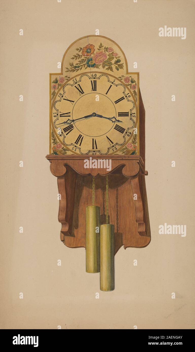 Therkel Anderson, Wall Clock, c 1938, Wall Clock; circa 1938 date Stock ...