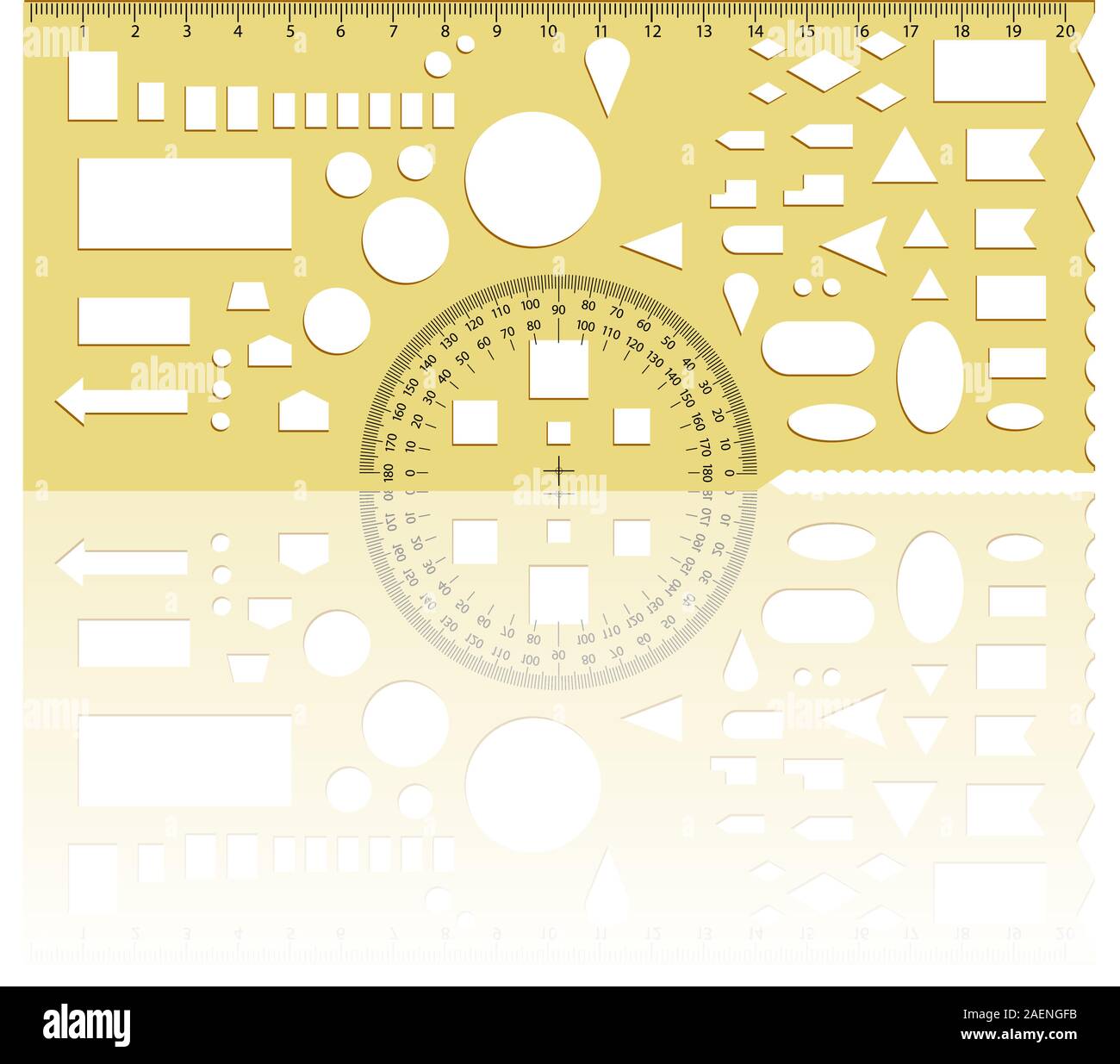 protractor ruler on a white background Stock Vector Image & Art - Alamy