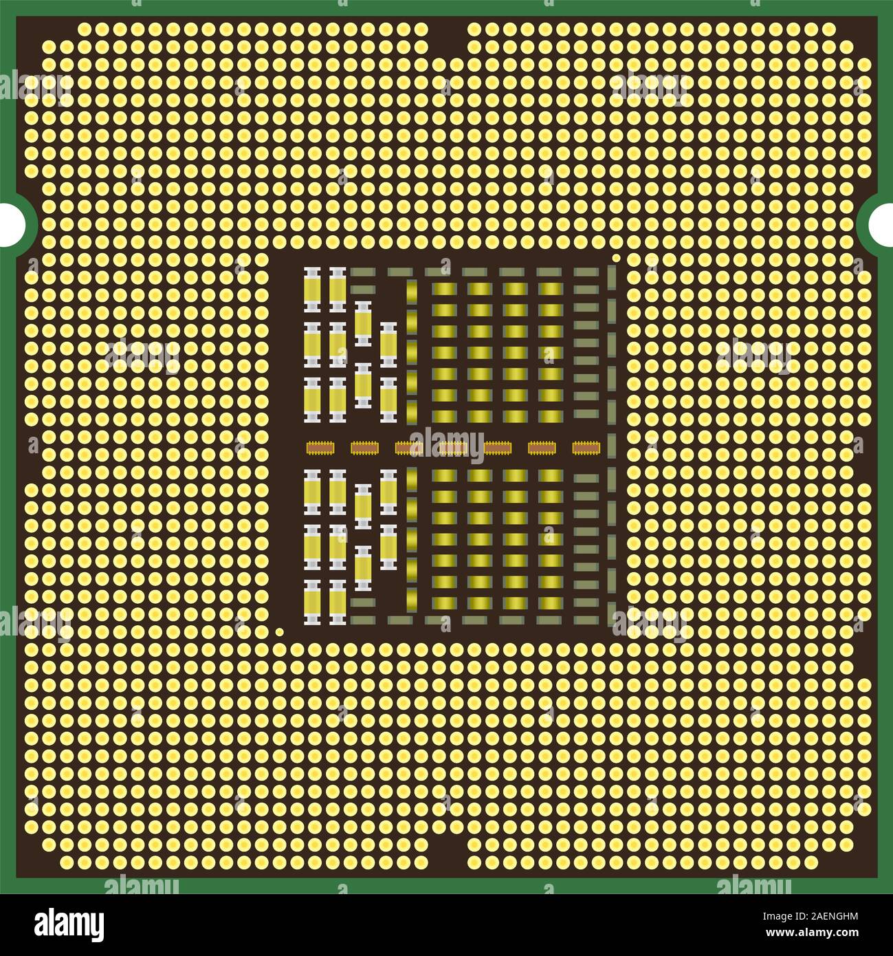 Modern computer processor on a white background Stock Vector Image ...