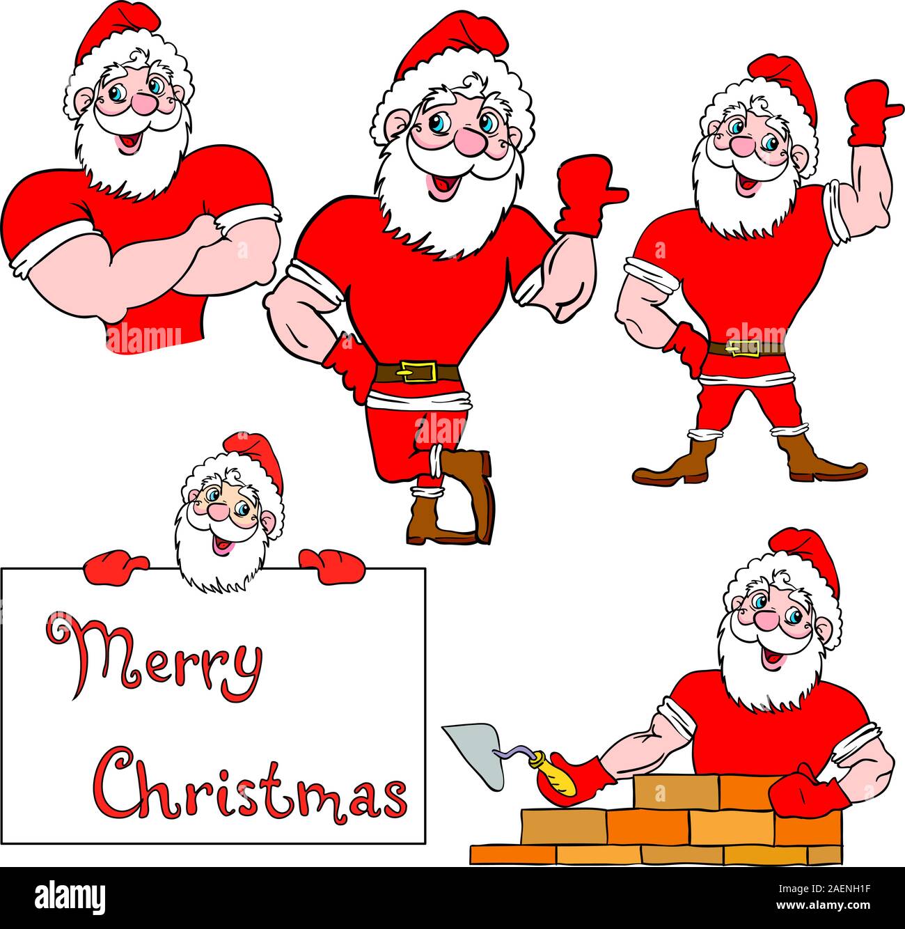 Christmas muscular man Stock Vector Images - Alamy