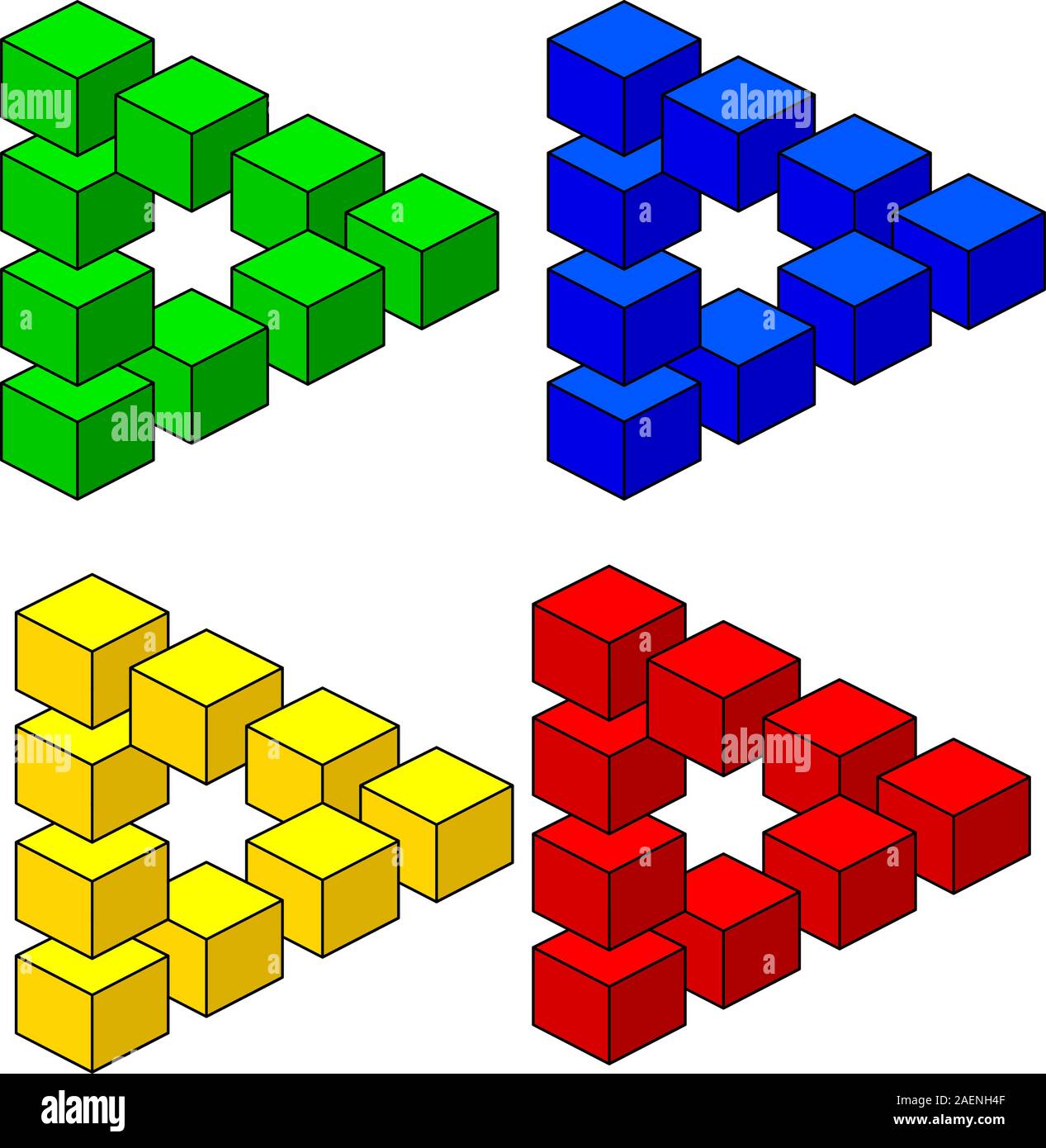 Impossible cube shape optical Cut Out Stock Images & Pictures - Alamy