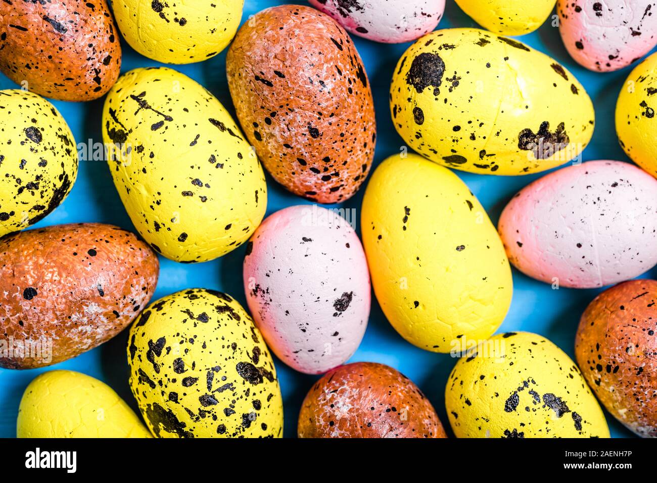 Easter background with colored easter eggs, texture Stock Photo - Alamy