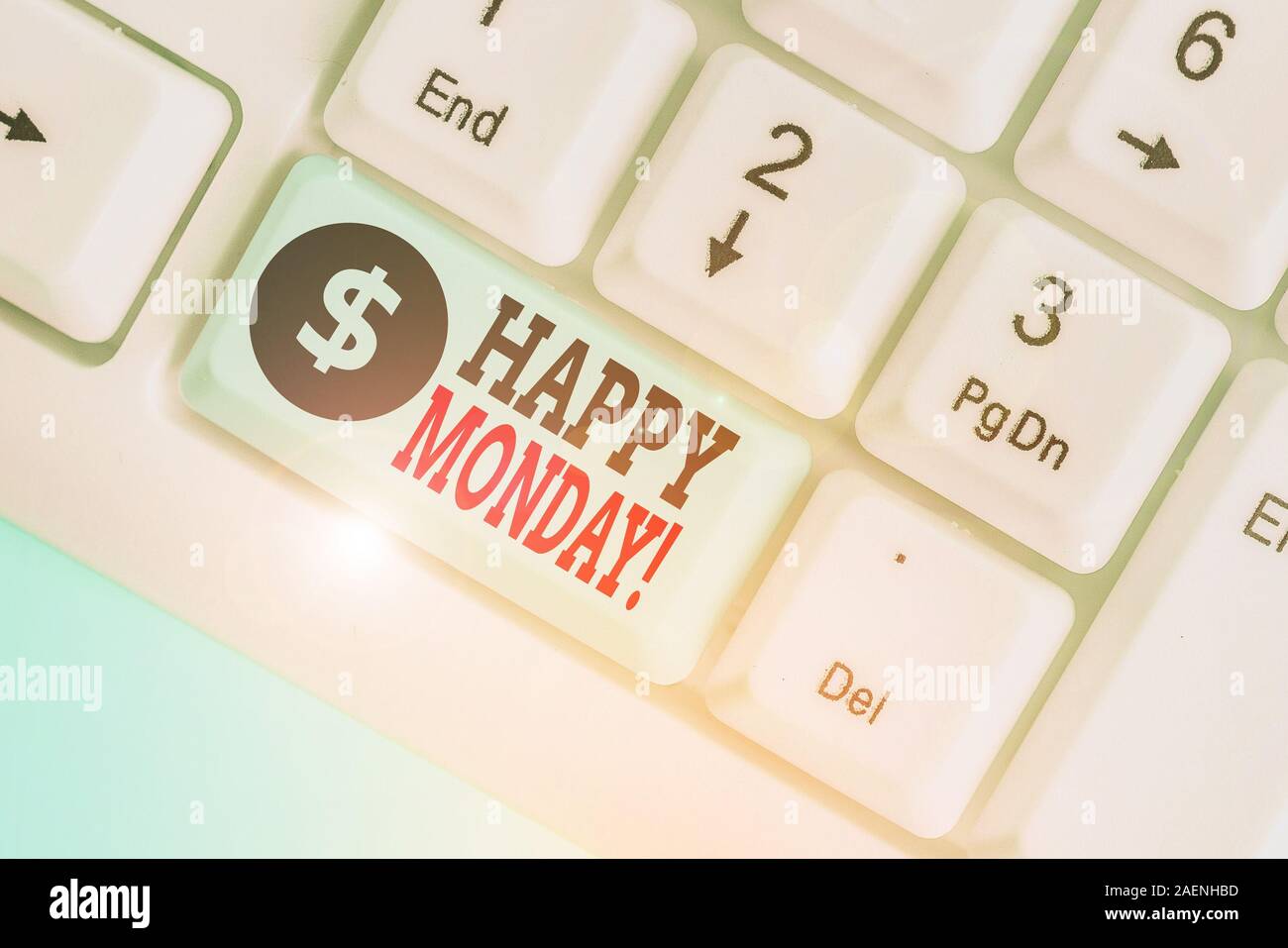 Writing note showing Happy Monday. Business concept for telling that ...