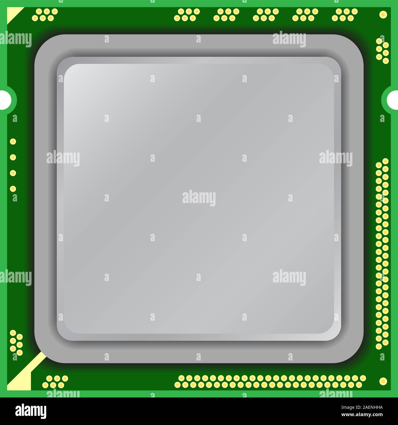 Modern computer processor on a white background Stock Vector Image ...