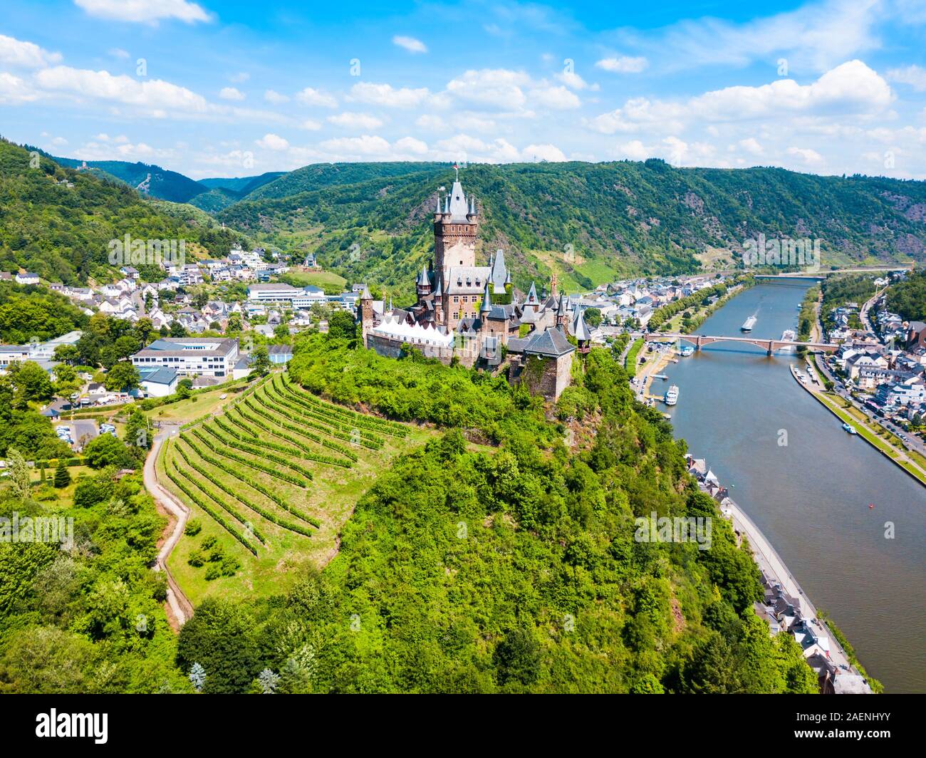 Cochem castle aerial hi-res stock photography and images - Alamy