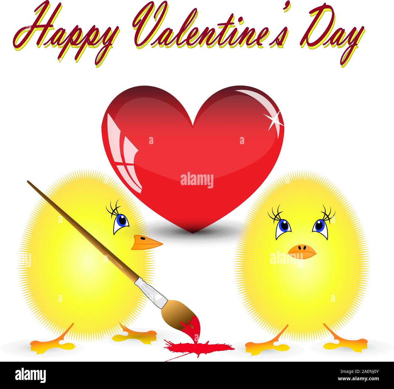 Small fluffy chickens on a white background Stock Vector Image & Art ...