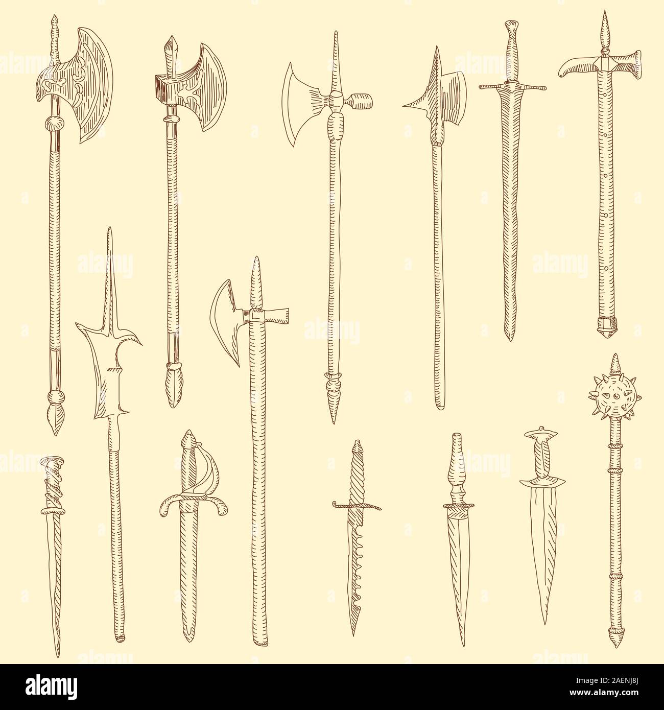 Silver axe Stock Vector Images - Alamy