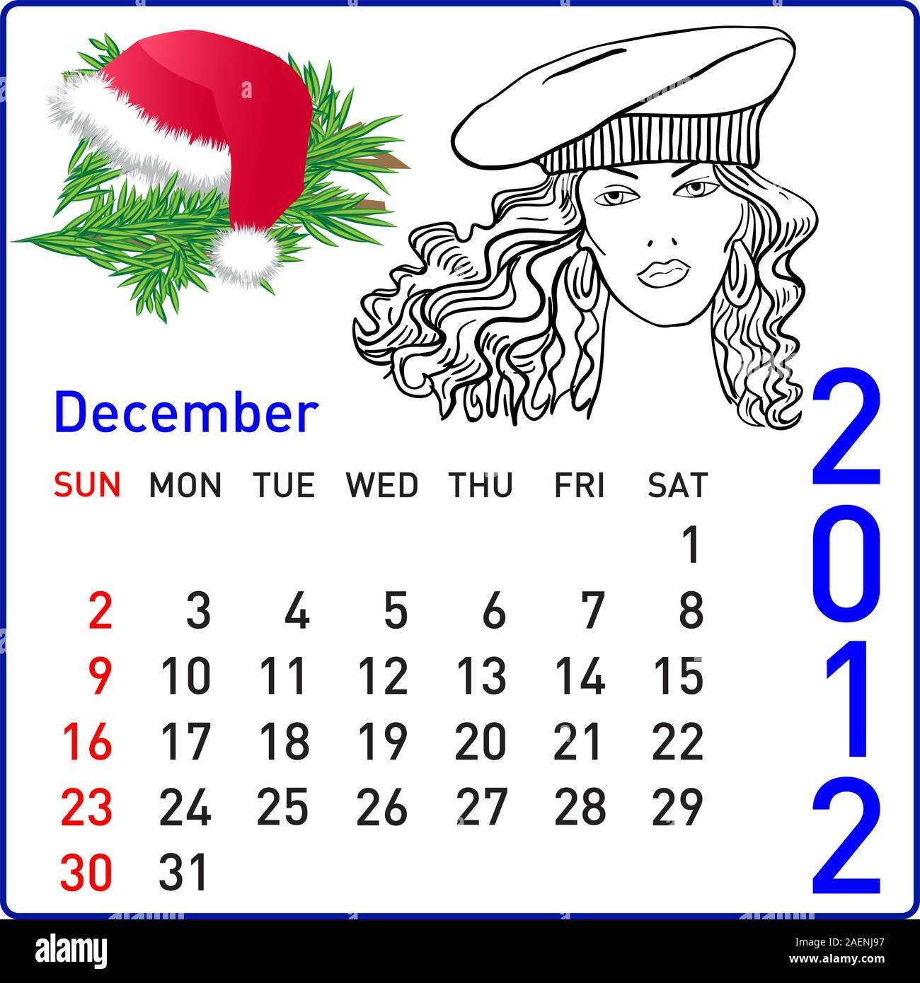 December 2012 Stock Vector Images - Alamy