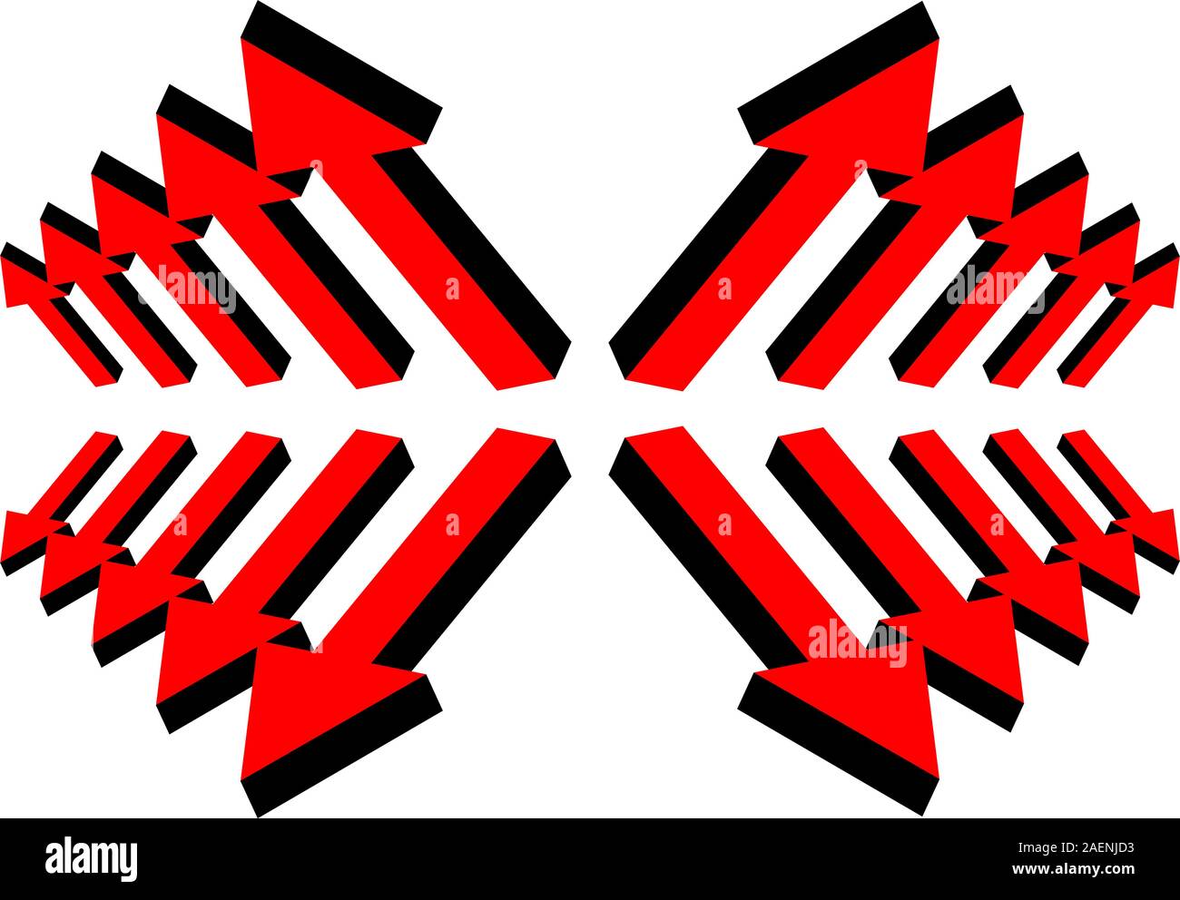 Vector set of red arrows Stock Vector Image & Art - Alamy