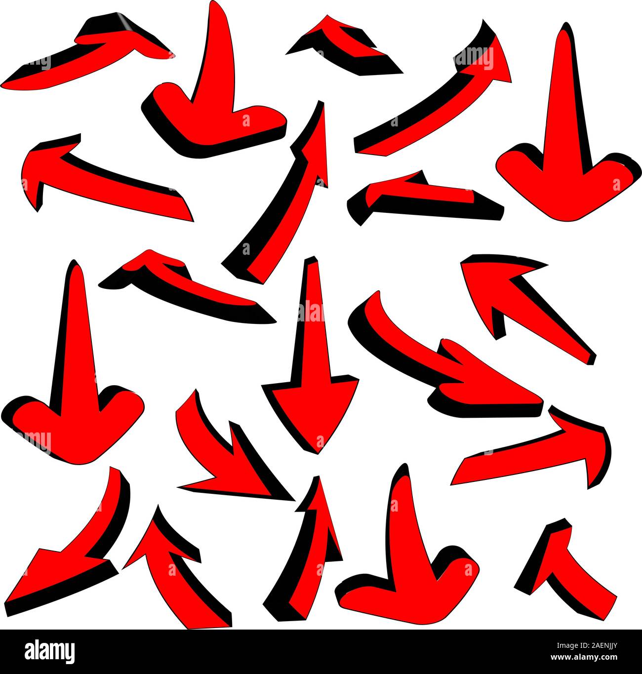 Vector set of red arrows Stock Vector Image & Art - Alamy