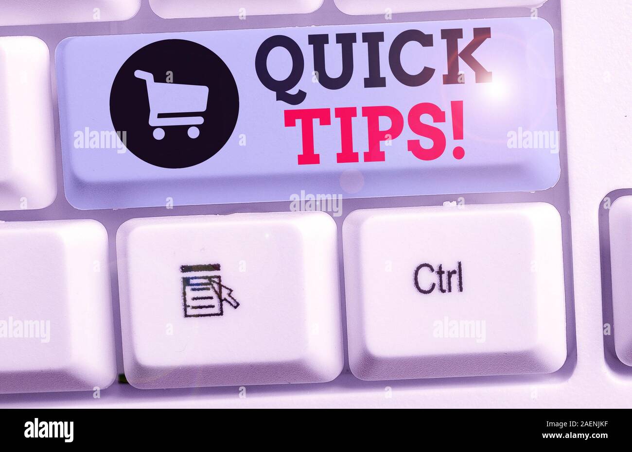 Writing note showing Quick Tips. Business concept for small but ...