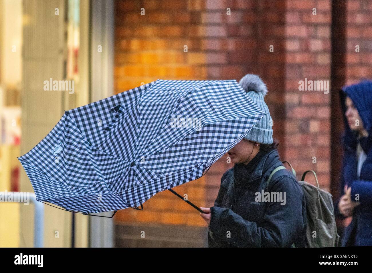 Upturned damaged umbrella hi-res stock photography and images - Alamy