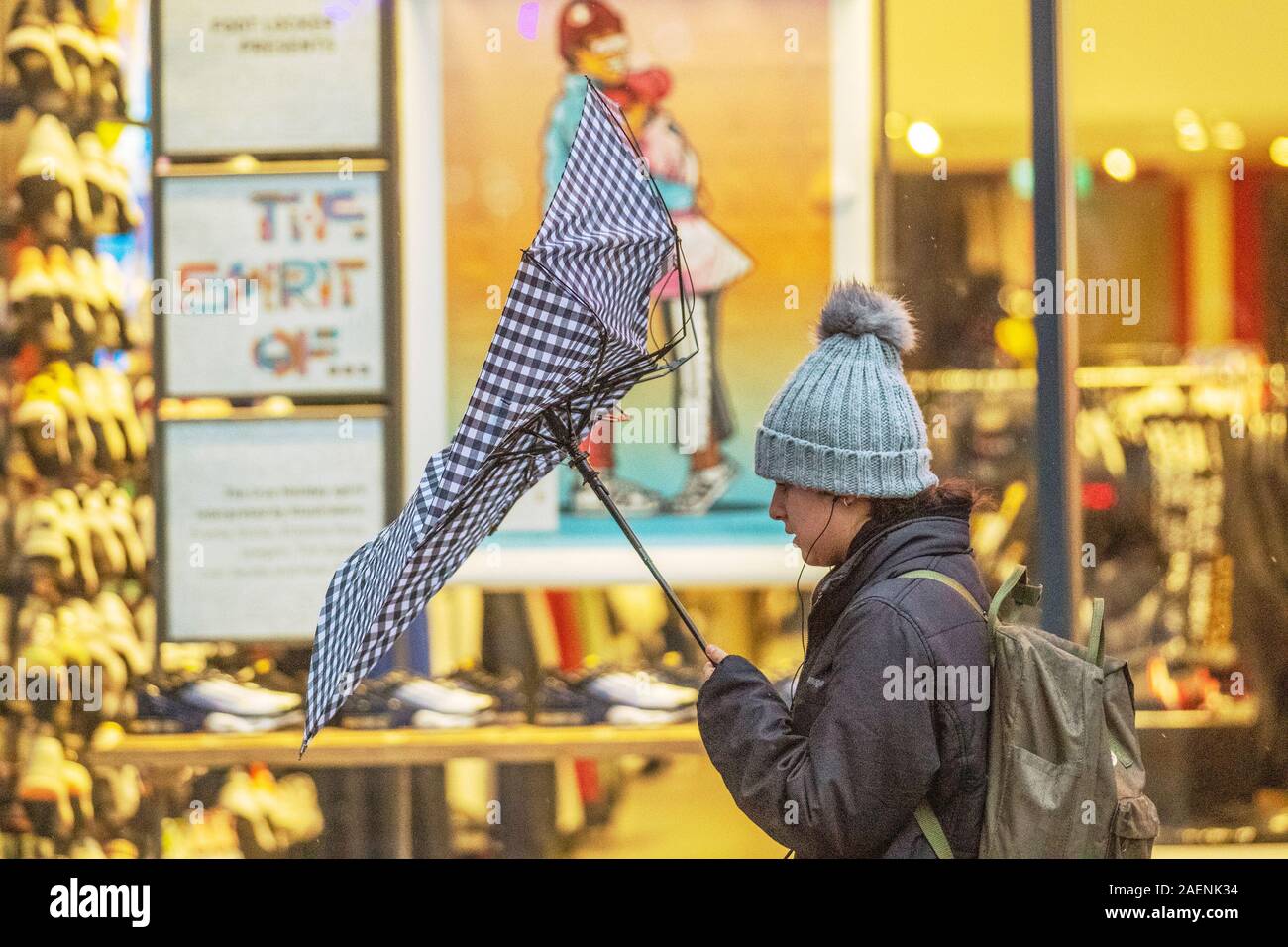 Strong winds and rain in Preston, Lancashire, UK. 10th Dec, 2019 ...