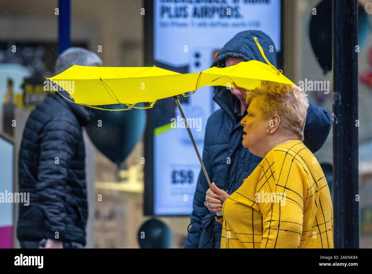 Strong winds and rain in Preston, Lancashire, UK. 10th Dec, 2019 ...
