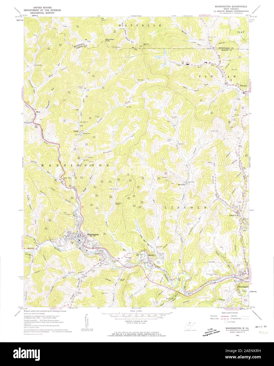 Map of mannington hi-res stock photography and images - Alamy