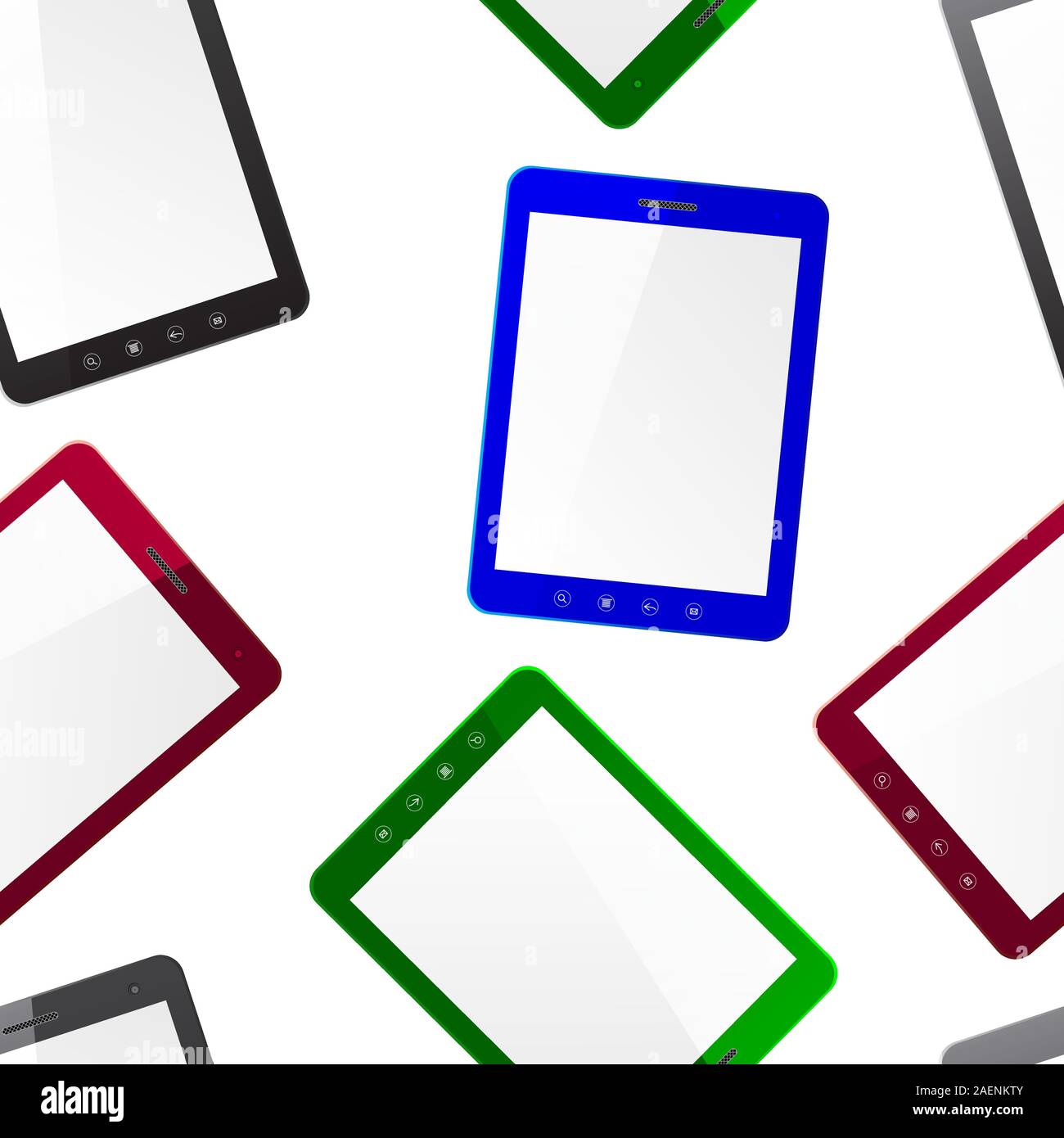 Vertical Tablet computer, seamless wallpaper, vector illustration Stock ...