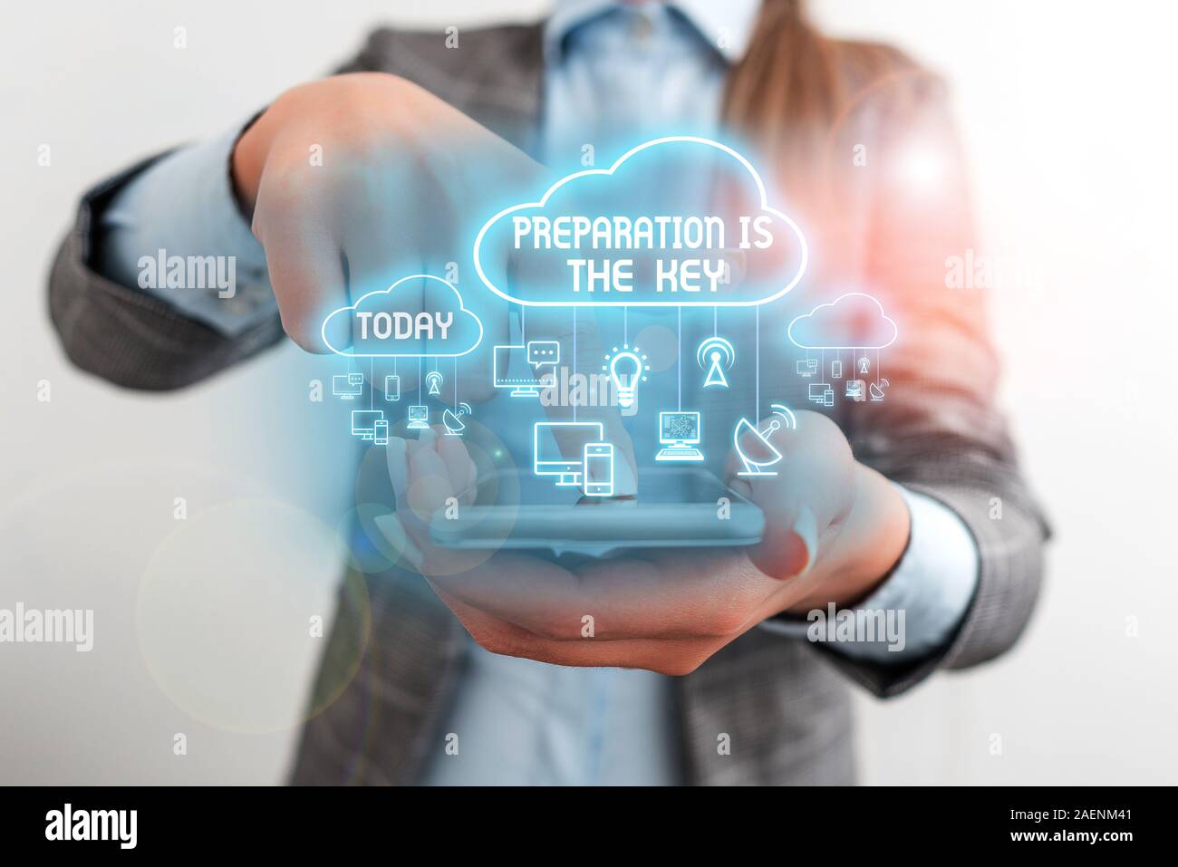 Writing note showing Preparation Is The Key. Business concept for it ...