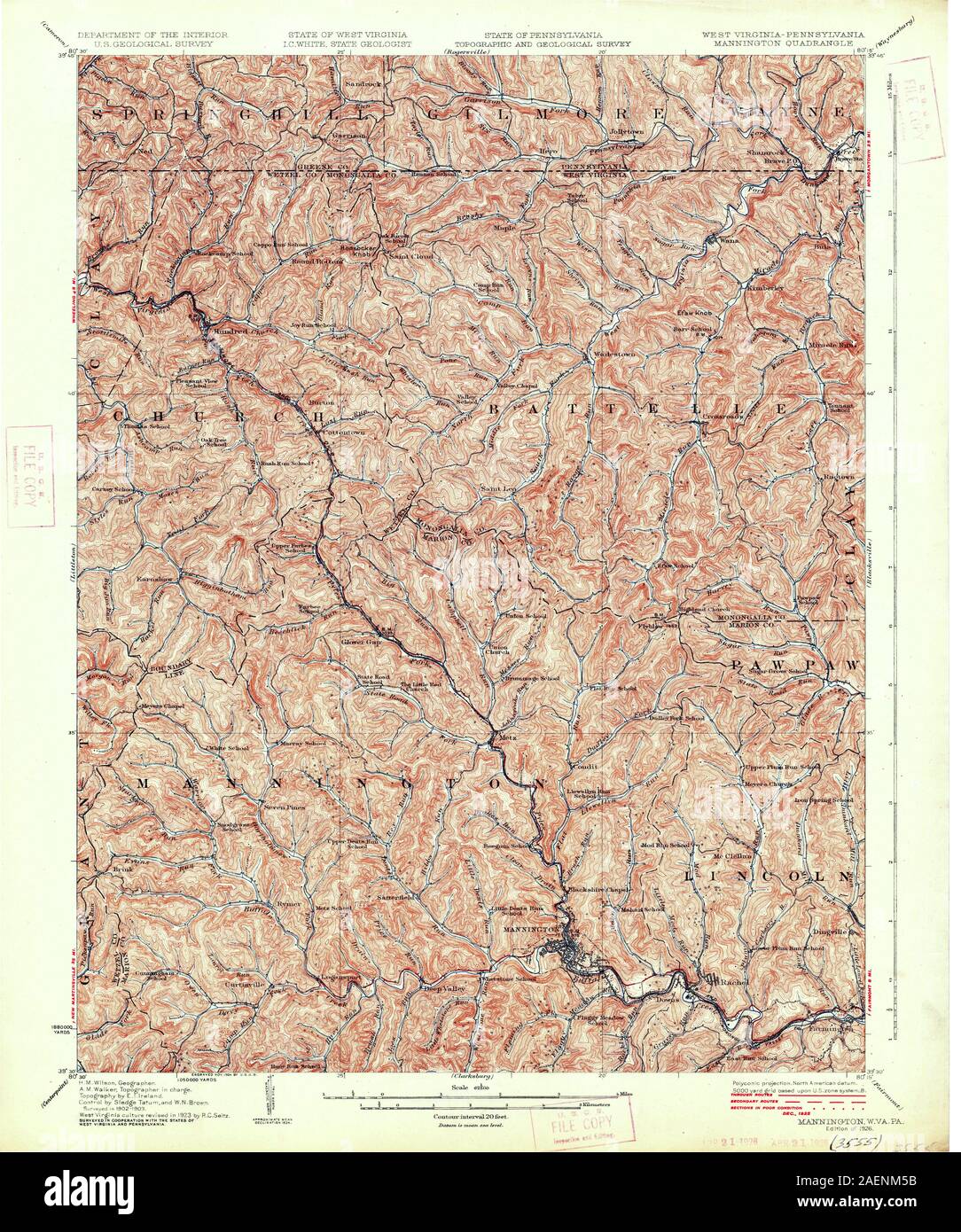 Map of mannington hi-res stock photography and images - Alamy