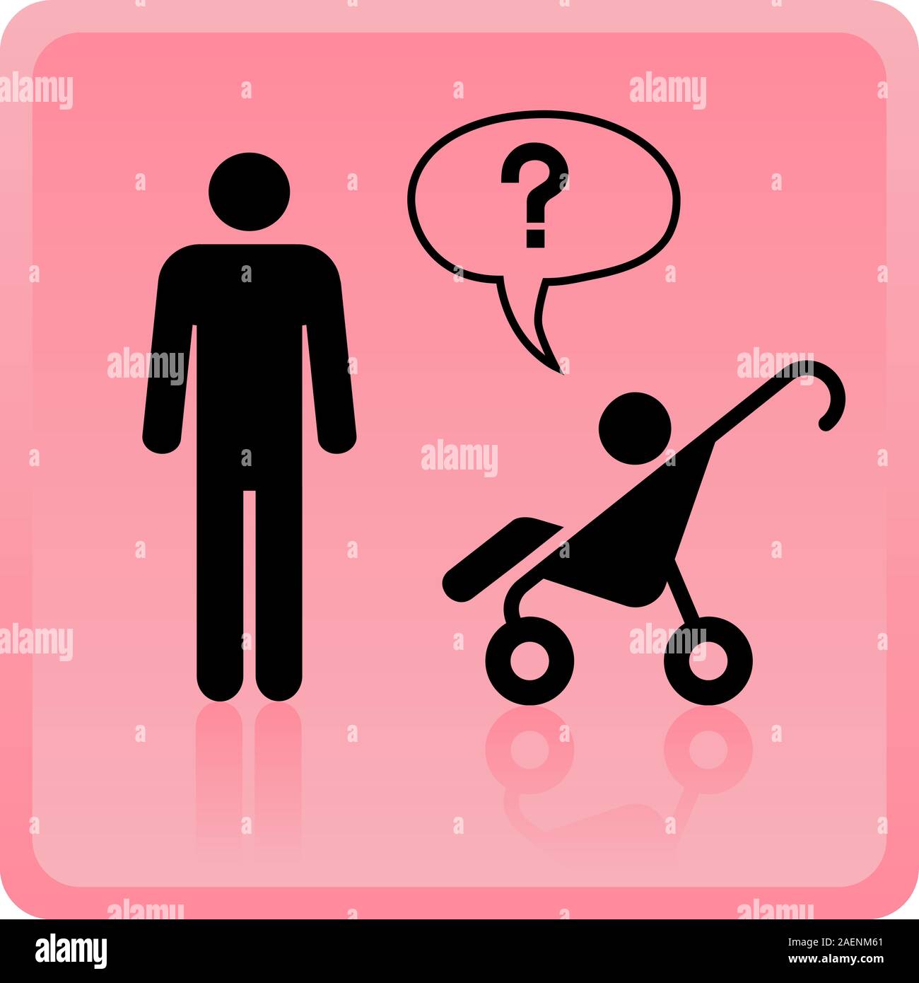 Vector Man icon with children Stock Vector Image & Art - Alamy