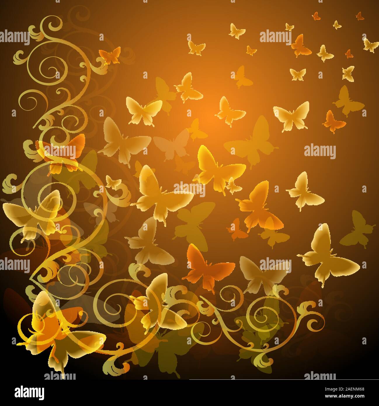 Abstract colourful background with butterflies. A vector Stock Vector ...