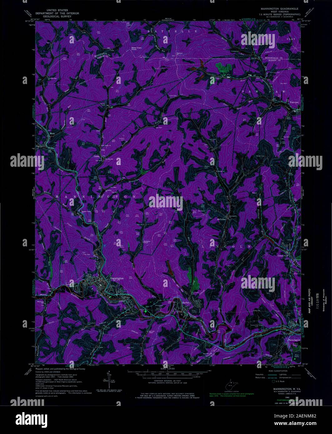 Map of mannington hi-res stock photography and images - Alamy