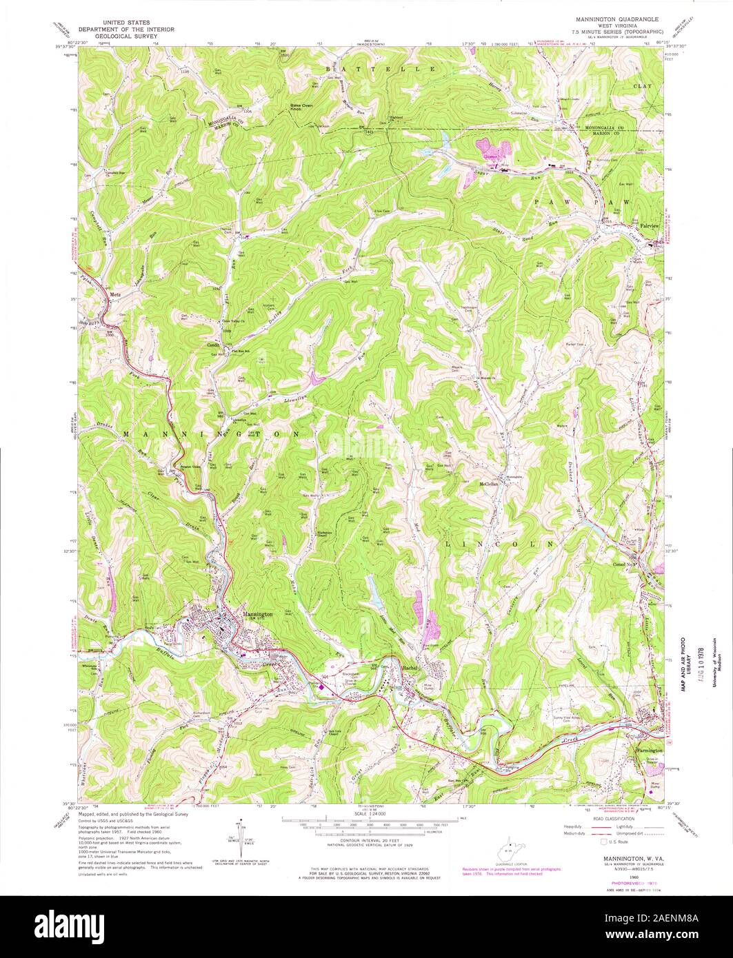 Map of mannington hi-res stock photography and images - Alamy