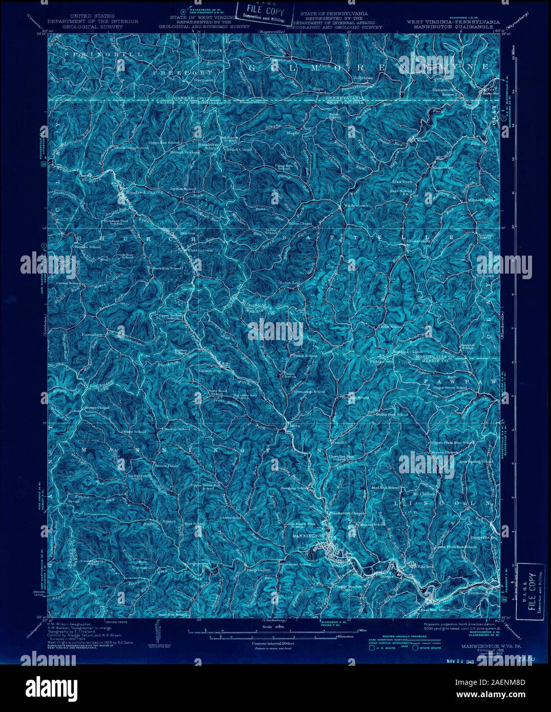 Map of mannington hi-res stock photography and images - Alamy